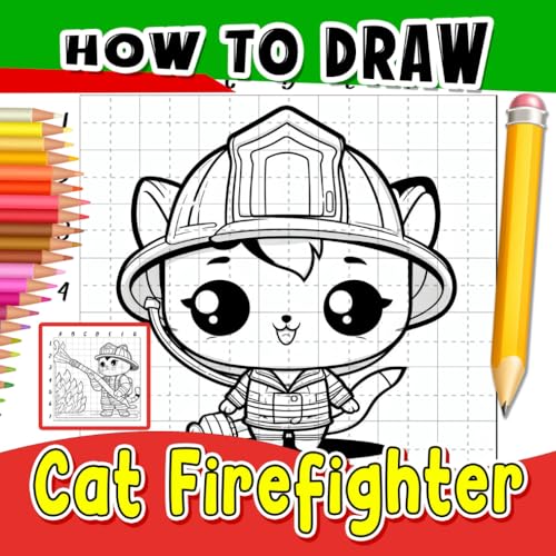 How to Draw Firefighter Cat: Learn to Draw Brave Cat in Firefighter ...