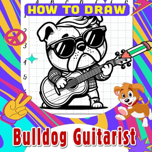 How to Draw Guitarist Bulldog: Learn to Draw Musical Bulldog with ...