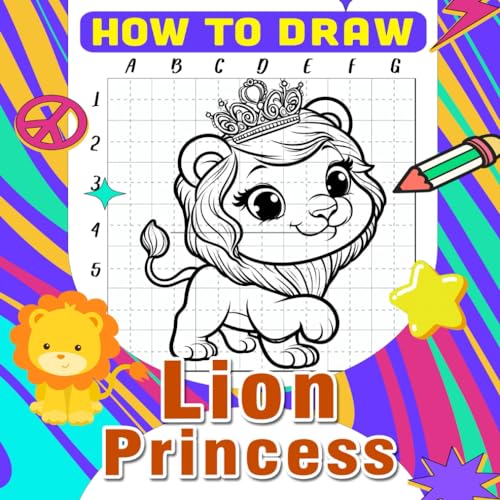 How to Draw Princess Lion: Learn to Draw Funny Lion in Royal Gowns and ...
