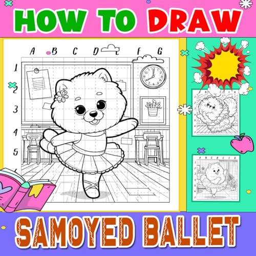 How to Draw Ballet Samoyed: Learn to Draw Funny Samoyed in Elegant ...