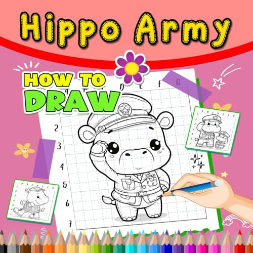How to Draw Army Hippo: Learn to Draw Loyal Hippo in Military Uniforms ...