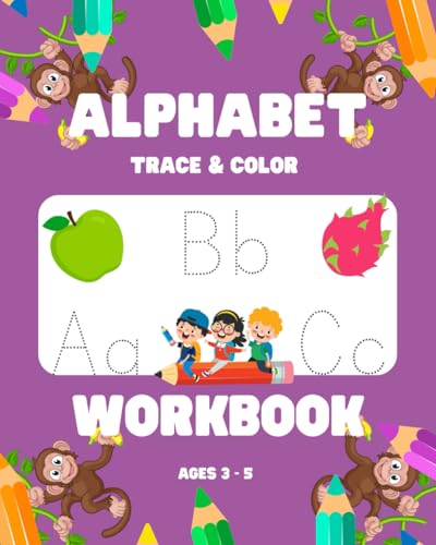 Alphabet Trace and Color Workbook: A-Z Alphabet Letter Tracing ...