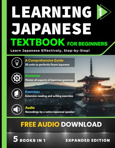 Learning Japanese Textbook for Beginners: 5 Books in 1: History, Culture, Grammar, Vocabulary ...