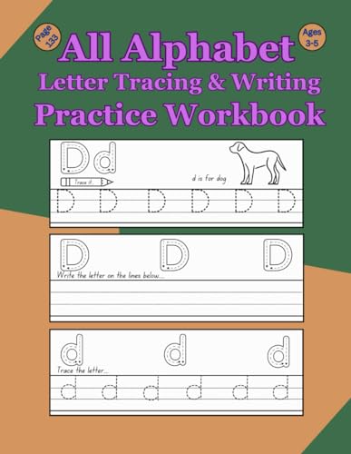 All Alphabet Tracing & Writing Practice Workbook: 133 Pages: Alphabets ...
