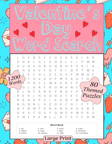 Valentine's Day Word Search Large Print: Valentine’s Word Search For ...