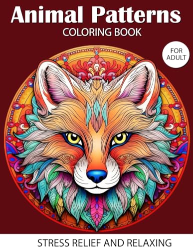 Animal Patterns coloring book: Stress Relief and Relaxing. Adult ...