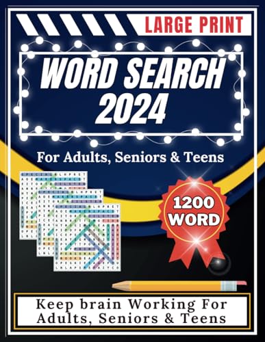 2024 Word Search Puzzle Book for Adults Large Print: Large Print Word ...