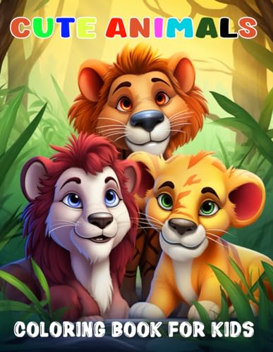 cute Animals coloring book for kids: cute illustrations for kids Ages 4 ...