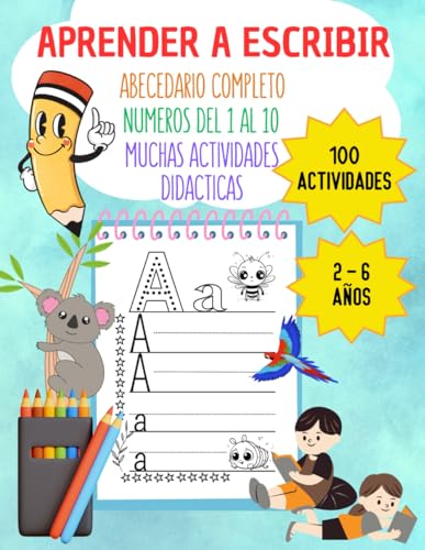 Libro Preescolar. Aprende las letras y números con 100 actividades ...