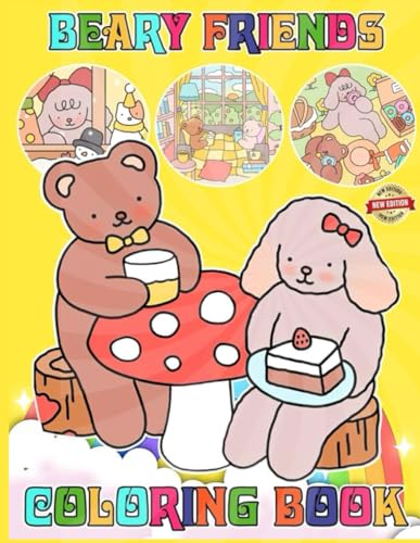 Beary Friends Coloring Book: JUMBO Collection: 50+ One-Sided Bobby ...
