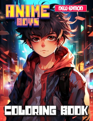 Anime Boys Coloring Book: JUMBO Coloring Book with 51+ Unique and ...