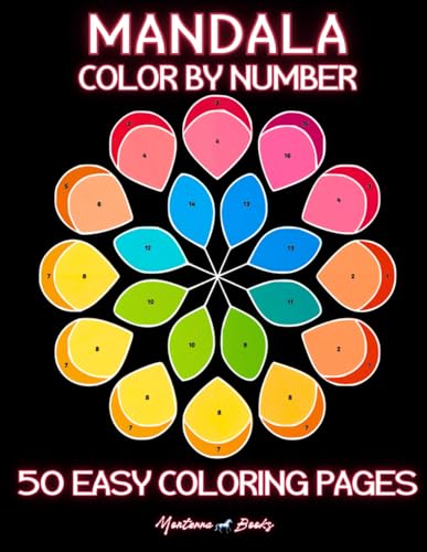 50 Easy Mandala Color by Number Designs | Satisfying Intricate Mindful ...