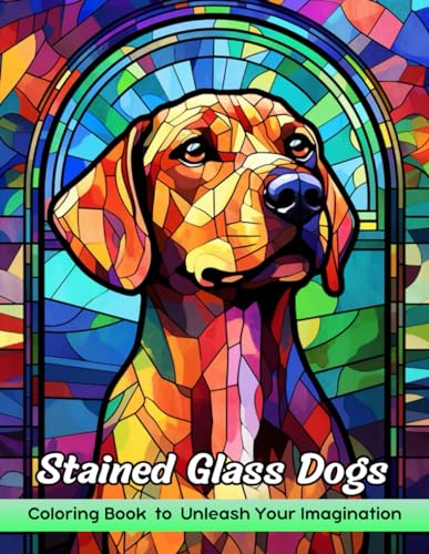 Stained Glass Dogs Coloring Book: Stained Glass Dogs Coloring Page ...