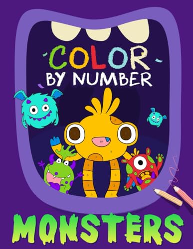Color by Number Monsters: Unleash Creativity with Colorful Monsters ...