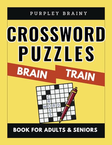 Crossword Puzzles Book For Adults And Seniors: Brain Train Puzzle Games ...