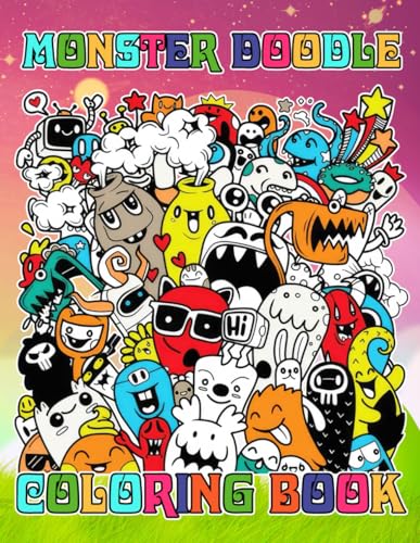Doodle Coloring Book: [New Edition] Monster Doodle Colouring Book For ...