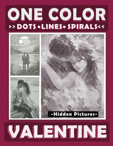 One Color Dots Lines Spirals Hidden Pictures Valentine: Unleash Your ...