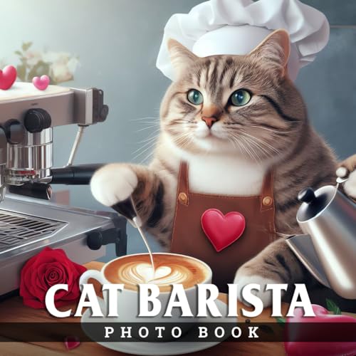 Cat Barista Photobook: Funny 40+ Cat Barista Colorful Photographs Album ...
