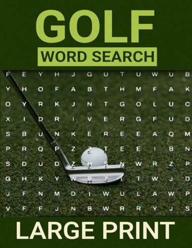 Golf Word Search for Adults: Large Print Challenging Puzzles About ...