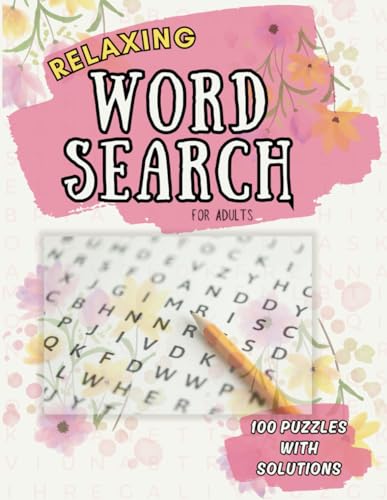 Relaxing Word Search for Adults: Find Words Puzzle Book. Large Print ...