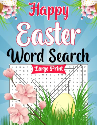 Happy Easter Word Search Large Print: large print, Word Search Puzzle ...