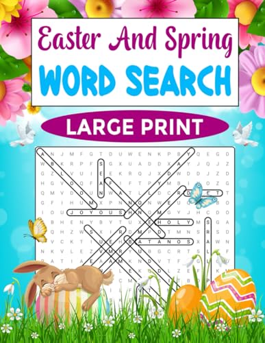 Easter And Spring Word Search Large Print: Word Find Puzzle Book for ...