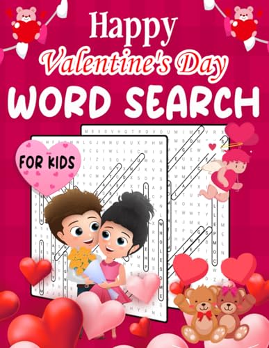 Happy Valentine's Day Word Search For Kids: Large Print, Valentine’s ...