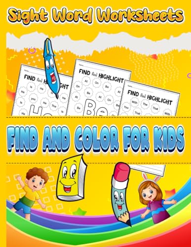 Sight Word Worksheets Find and Color for Kids by FahimScool Inc ...