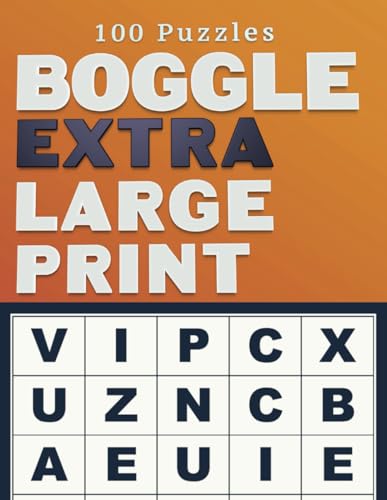 Boggle Extra Large Print: 100 puzzles and their solutions, one puzzle ...