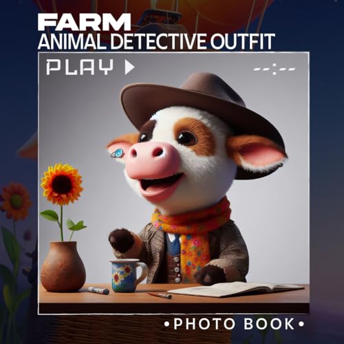 Farm Animal Detective Outfit Photobook: Funny 40+ Farm Animal Detective ...