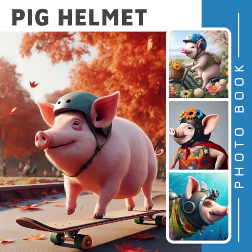 Pig Helmet Photobook: Colorful Pig Helmet Pictures For Animal Lover's ...
