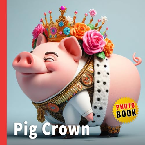 Pig Crown Photobook: Colorful Pig Crown Pictures For Animal Lover's To ...