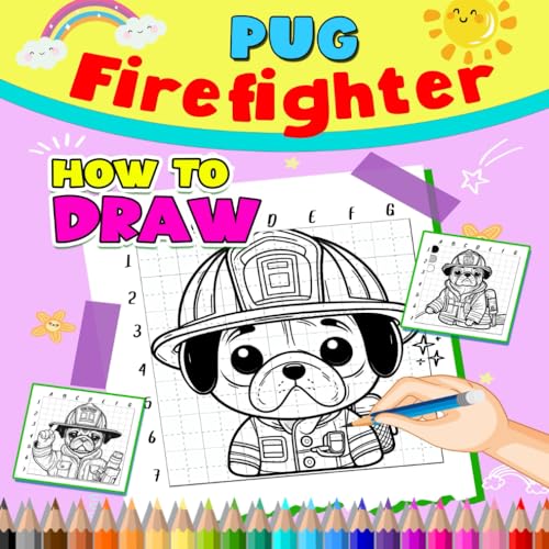 How to Draw Firefighter Pug: Easy Drawing Guide with Brave and Cute Pug ...