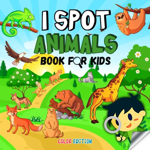 I Spot Animals Book for Kids: ABC, Letters, Alphabet Pictures, Puzzle ...