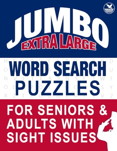 Jumbo Extra Large Print Word Search Puzzles for Seniors & Adults with ...