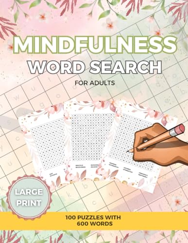 Mindfulness Word Search for Adults: Calming and Inspirational Word ...