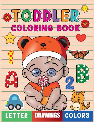 Toddler coloring book letters, drawings, colors. These Engaging ...
