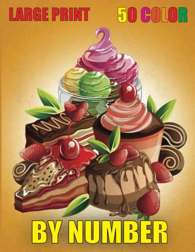 50 Large Print Color By Number Coloring Book: Birds, butterflies ...