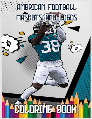American Football Mascots & Logos Coloring Book: More than 20 Premium ...