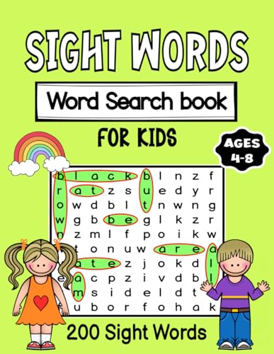 200 Sight Words Puzzle Book: A Word Search Activity Book for Kids Ages ...