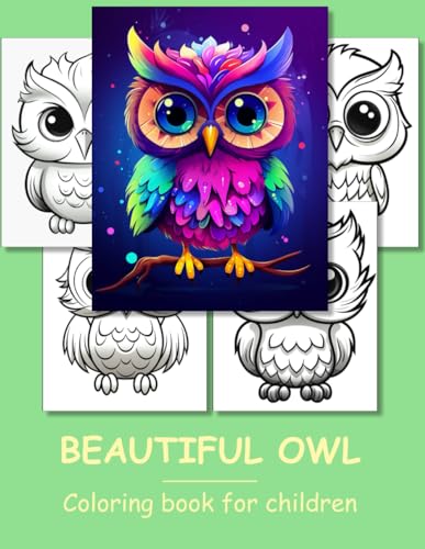 Beautiful Owl Coloring book for children: from 6 to 12 years old by ...