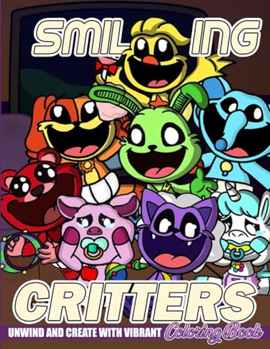 Smiling Critters Coloring Book: Cute and Funny Geometry for Super Fan ...