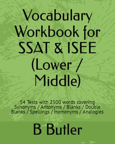 Vocabulary Workbook for SSAT & ISEE (Lower / Middle): 54 Tests with ...
