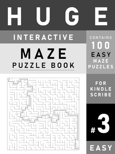 HUGE Interactive Easy Maze Puzzle Book - Volume 3 (Kindle Scribe Only ...