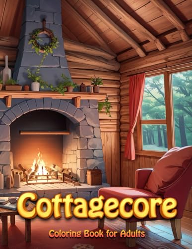 Cottagecore Coloring Book for Adults: A Whimsical Journey with Frogs ...