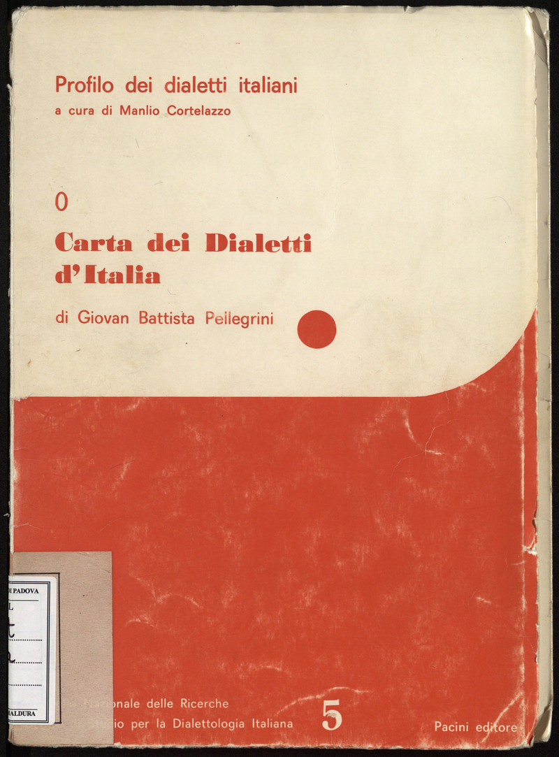 Carta dei dialetti d'Italia by Giovan Battista Pellegrini | Goodreads