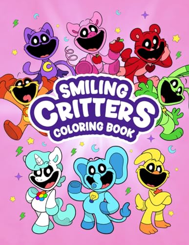 Smiling Critters Coloring Book: 50 Coloring Pages, A Fantastic Gift for ...