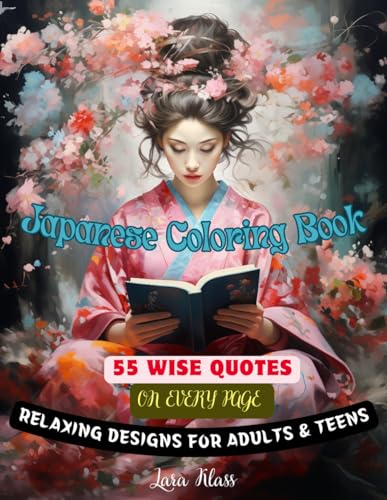 Japanese Coloring Book 55 Relaxing Designs For Adults And Teens With Gardens Koi Ponds 