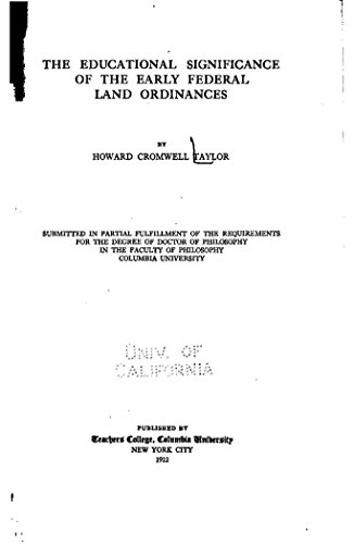 The Educational Significance of the Early Federal Land Ordinances by ...