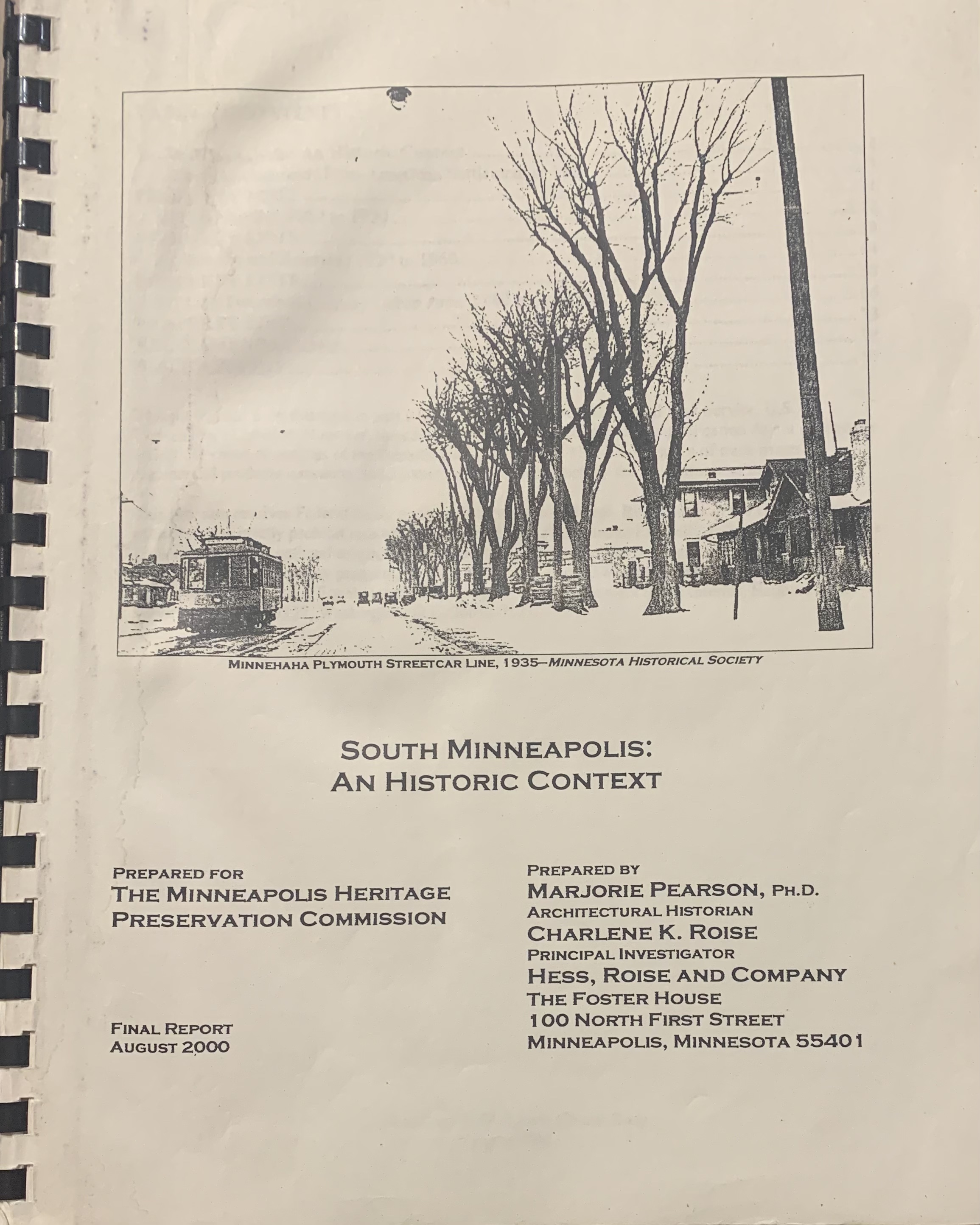 South Minneapolis: An Historic Context by Marjorie Pearson | Goodreads
